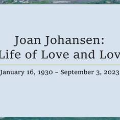 Joan Johansen - ForeverMissed.com Online Memorials
